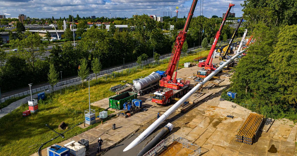 HDD-boring Vlaardingse Vaart succesvol afgerond › WarmtelinQ